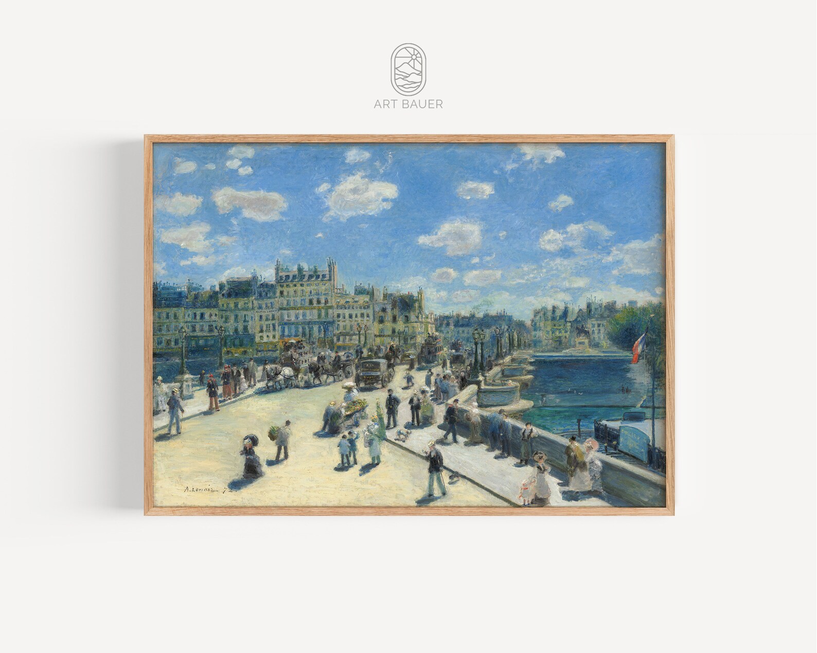 Pont Neuf Paris, Auguste Renoir | Paris Art Print, Paris Vintage Poster ...