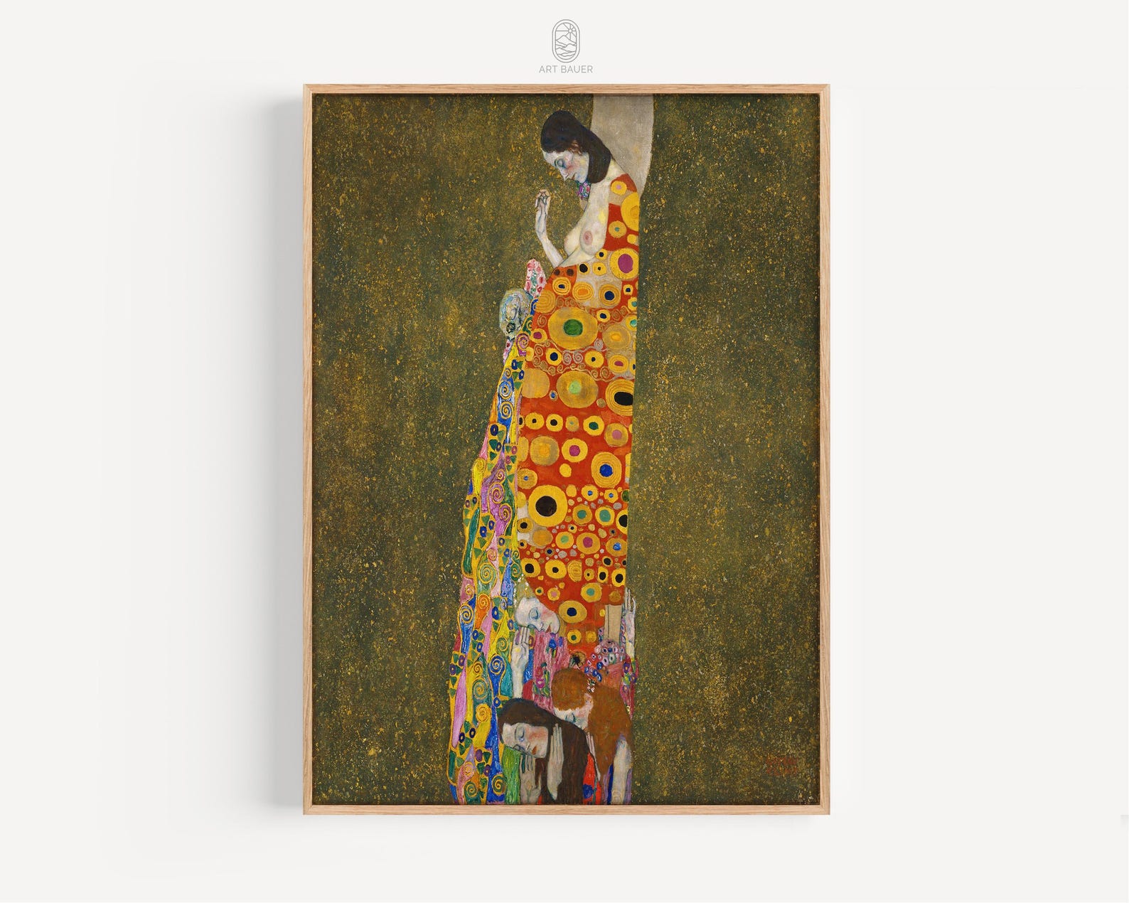 Hope II | Framed Print | Gustav Klimt, 1908 | Vintage Art Deco ...