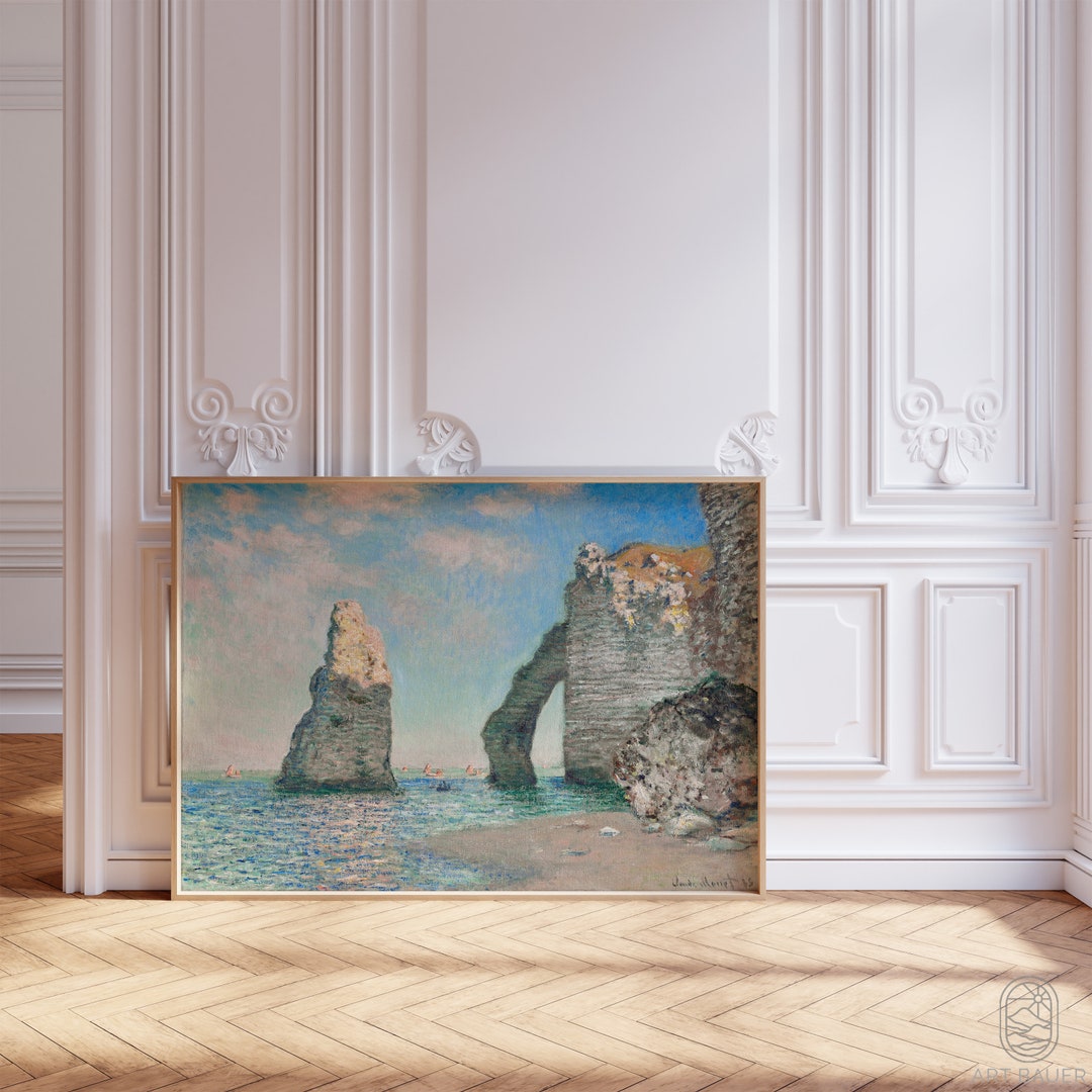 Claude Monet, Cliffs of Étretat Famous Artwork, Monet Art Print, Beach ...