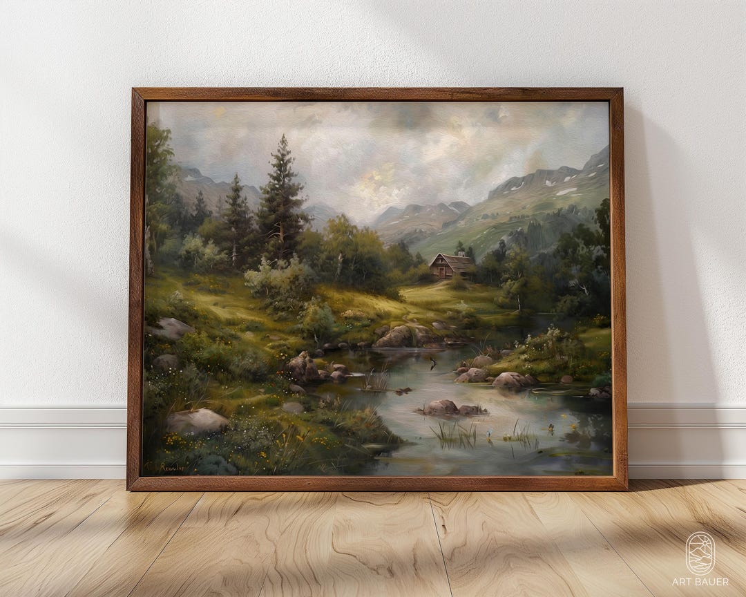 Nordic Countryside in Spring | Framed Print | Serene Spring Landscape ...
