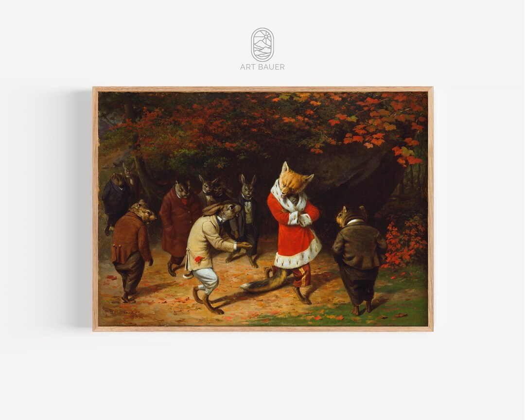 Fox Painting, Folk Artwork, Folkart, Fox Artwork | His Majesty Receives ...