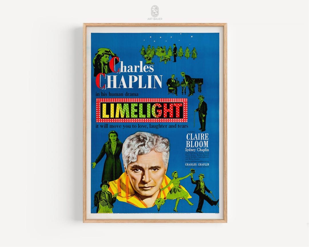 Limelight Movie Poster, 1952 | Charlie Chaplin, Vintage Movie Poster ...