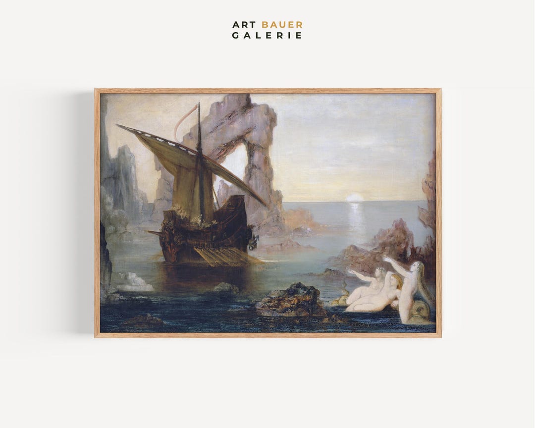 Ulysses and the Sirens | Gustave Moreau, 1880 | Sirens Art, Ulysses and ...