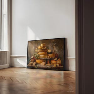 Dutch Cheeses | Framed Print | Cheese Art, Gourmet Food Decor, Cheese ...