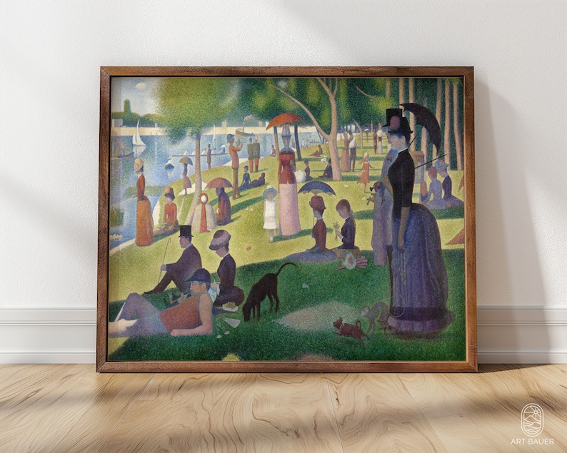 Georges Seurat, Sunday Afternoon (1886) | Parisian Scene, Framed Art ...