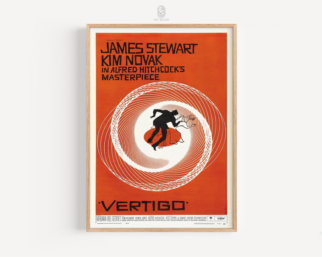 Vertigo Film Poster, 1958 | Iconic Movie Poster, Classic Cinema Art ...