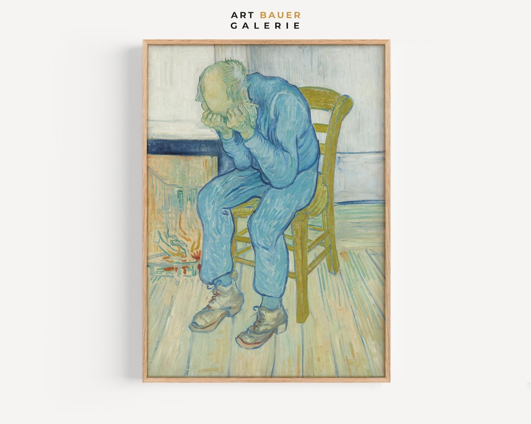 Sorrowing Old Man | Vincent Van Gogh, 1890 | Van Gogh Portrait, Sad ...