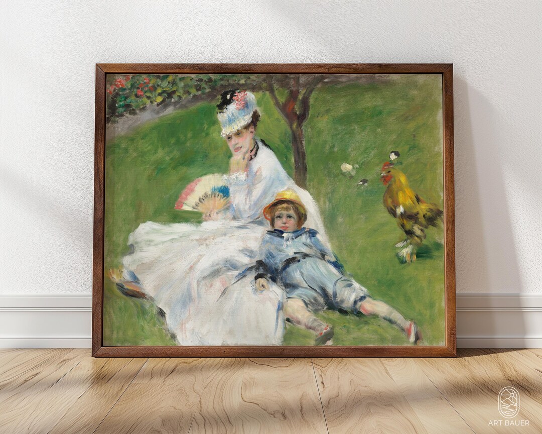 Madame Monet and Her Son, Auguste Renoir | Mothers Day Gift, Gift for ...