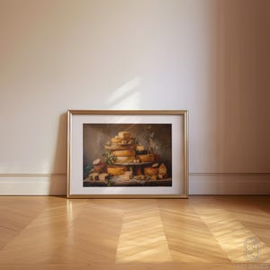 Dutch Cheeses | Framed Print | Cheese Art, Gourmet Food Decor, Cheese ...