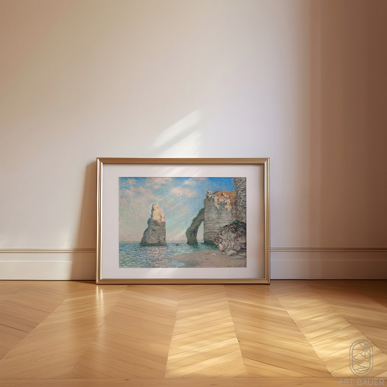 Claude Monet, Cliffs of Étretat Famous Artwork, Monet Art Print, Beach ...