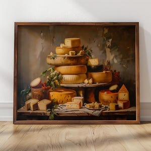 Dutch Cheeses | Framed Print | Cheese Art, Gourmet Food Decor, Cheese ...