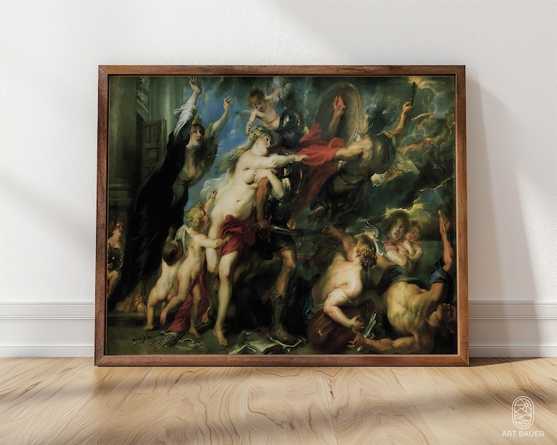 Peter Paul Rubens, Consequences of War 1638 War Art, Rich Color, Framed Art, Baroque Artwork ...