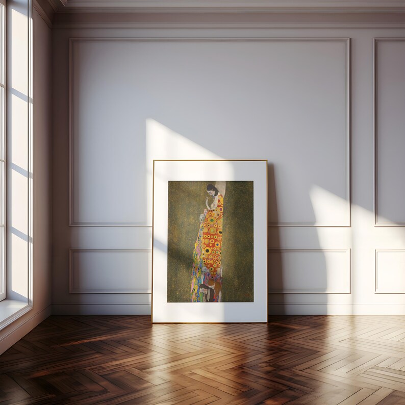 Hope II | Framed Print | Gustav Klimt, 1908 | Vintage Art Deco ...
