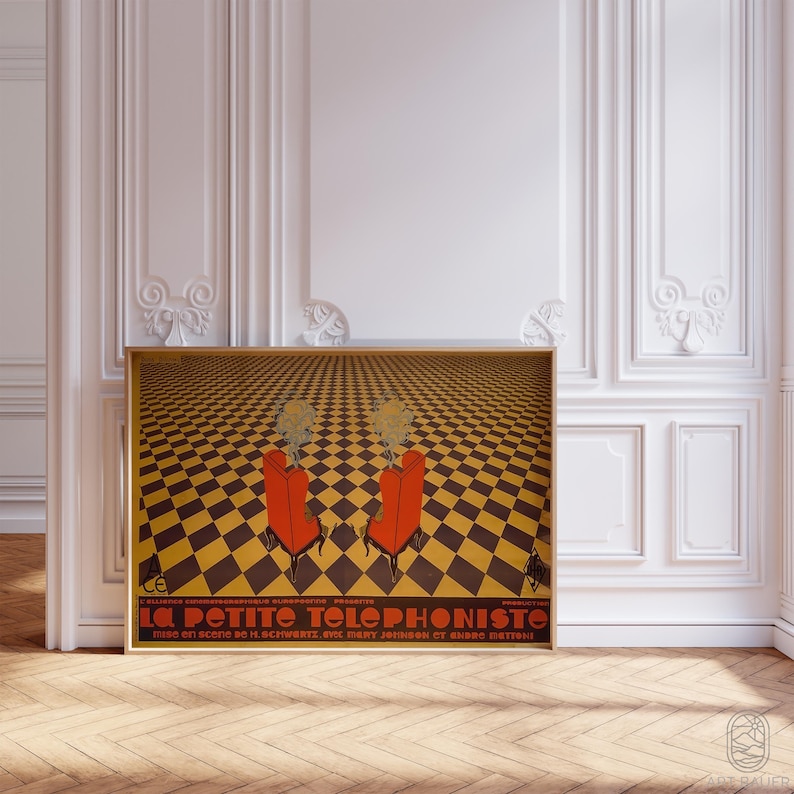The Telephone Operator Film Poster | Framed Print | French Movie Poster ...