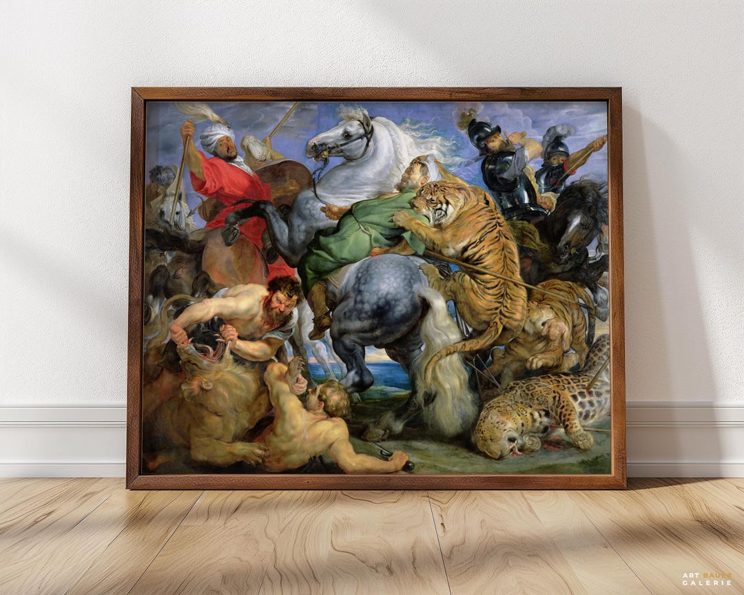 Tiger Hunt | Framed Print | Peter Paul Rubens, 1616 | Succession Series ...