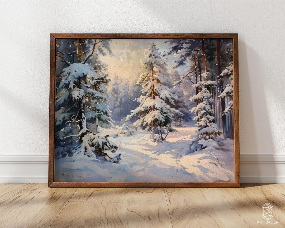 Winter Forest | Framed Print | Winter Forest Print, Snowy Landscape ...