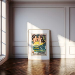 Notorious Film Poster | Framed Print | 1946 | Hitchcock Film Art ...