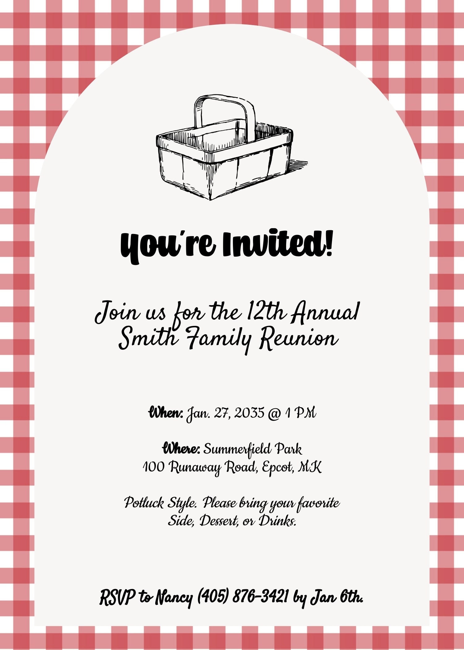 Summer Picnic Invitation Templates - Customizable - Etsy