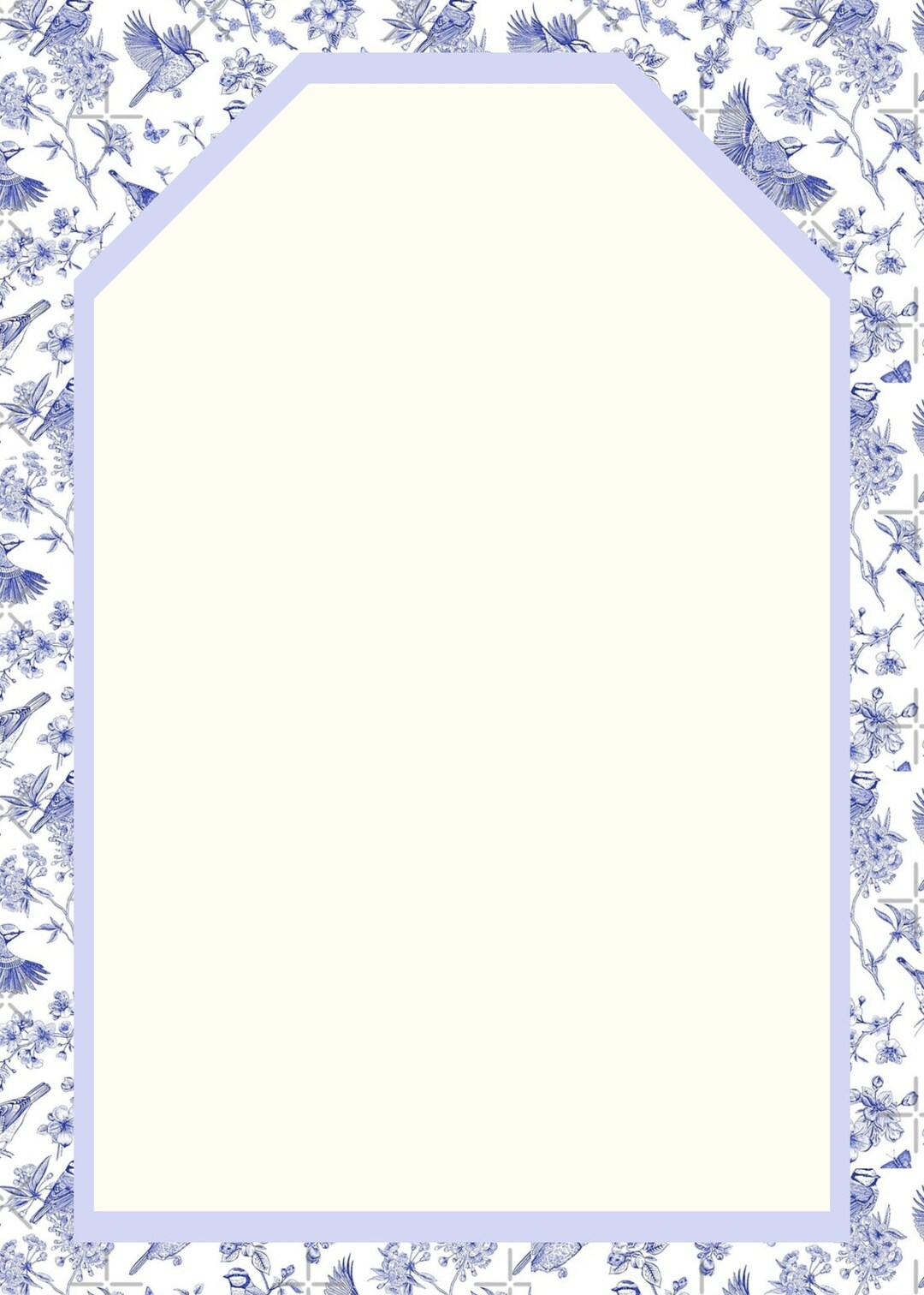 Blue Ornate Design Tag Invitation - Etsy