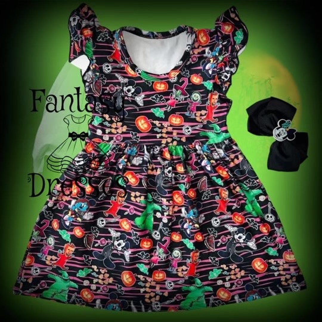 Oogie Boogie Dress the Nightmare Dress Girl Dress - Etsy