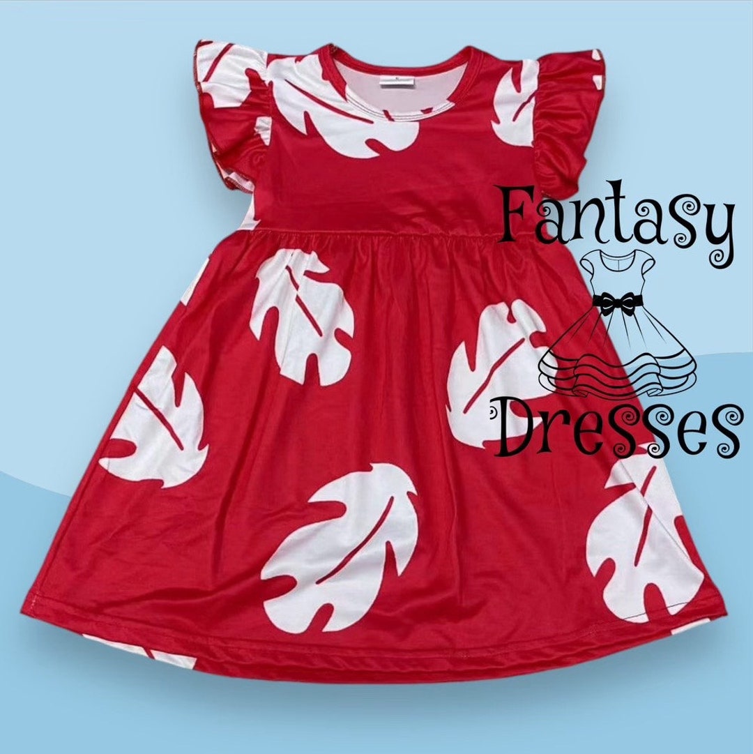 Lilo Red Girl Dress Lilo and Stitch Dress - Etsy