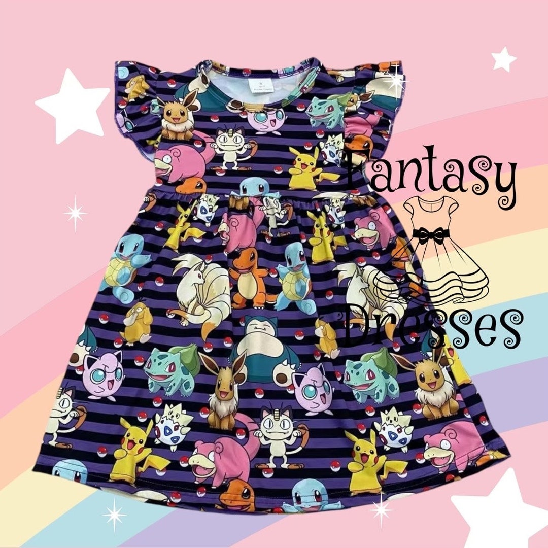 Pokemon Girl Dress Pikachu Characters Dress - Etsy
