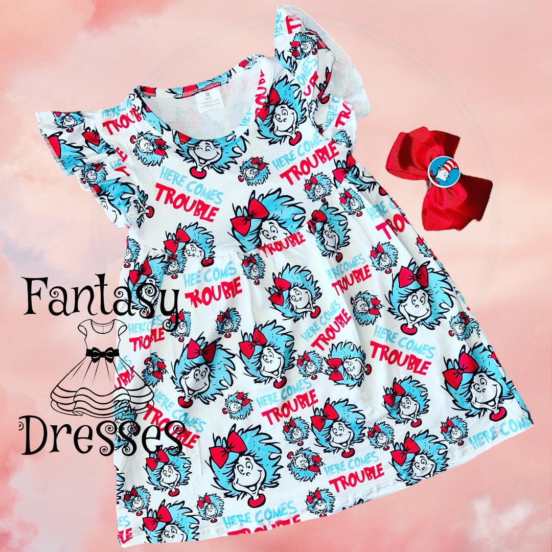 Mischievous Book Characters Seuss Dress and Bow - Etsy