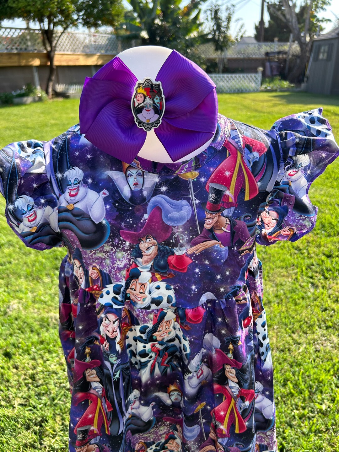 Villains Girl Dress Disney Villains Dress and Bow - Etsy