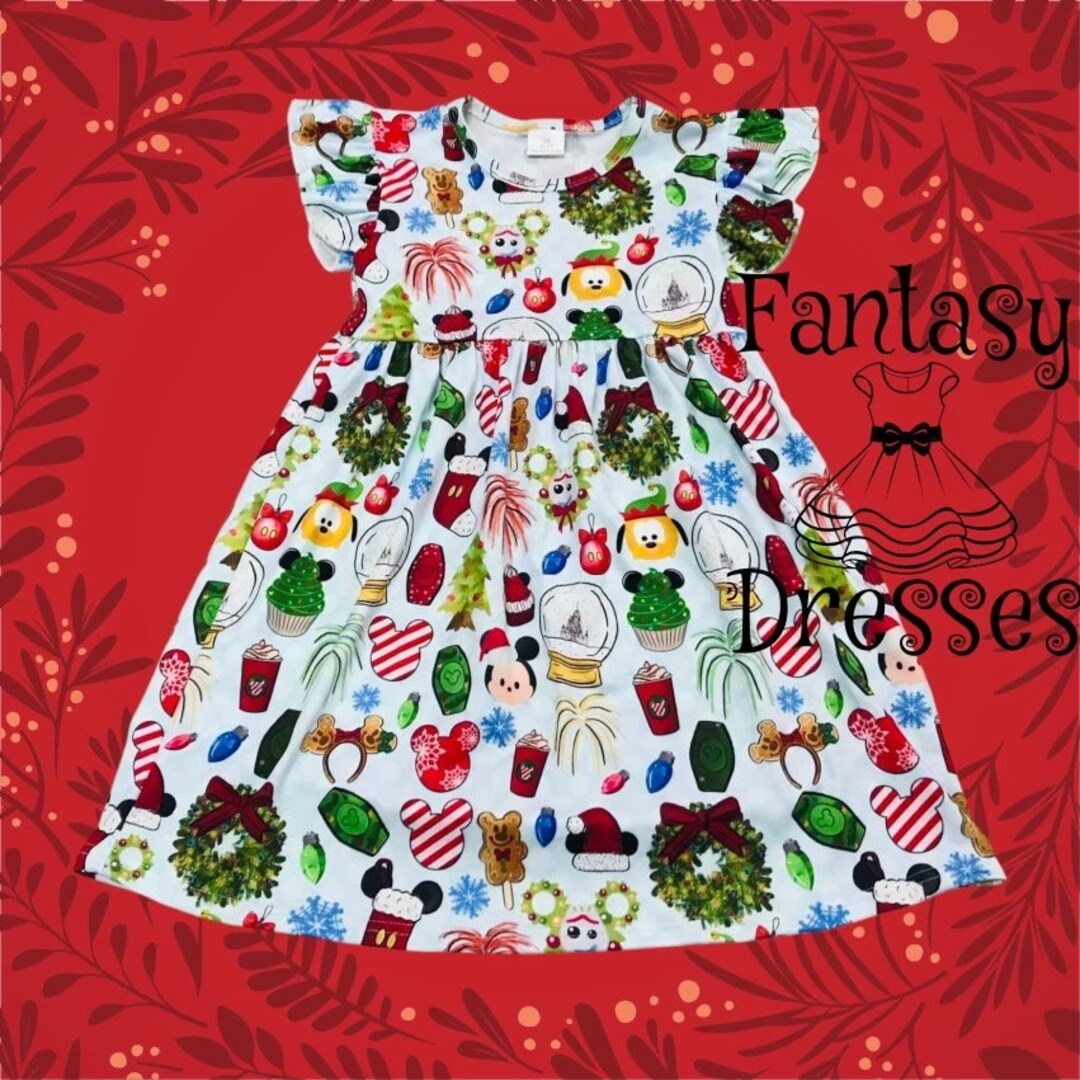 Christmas at the Parks Snacks Dress Christmas Girl Dress - Etsy
