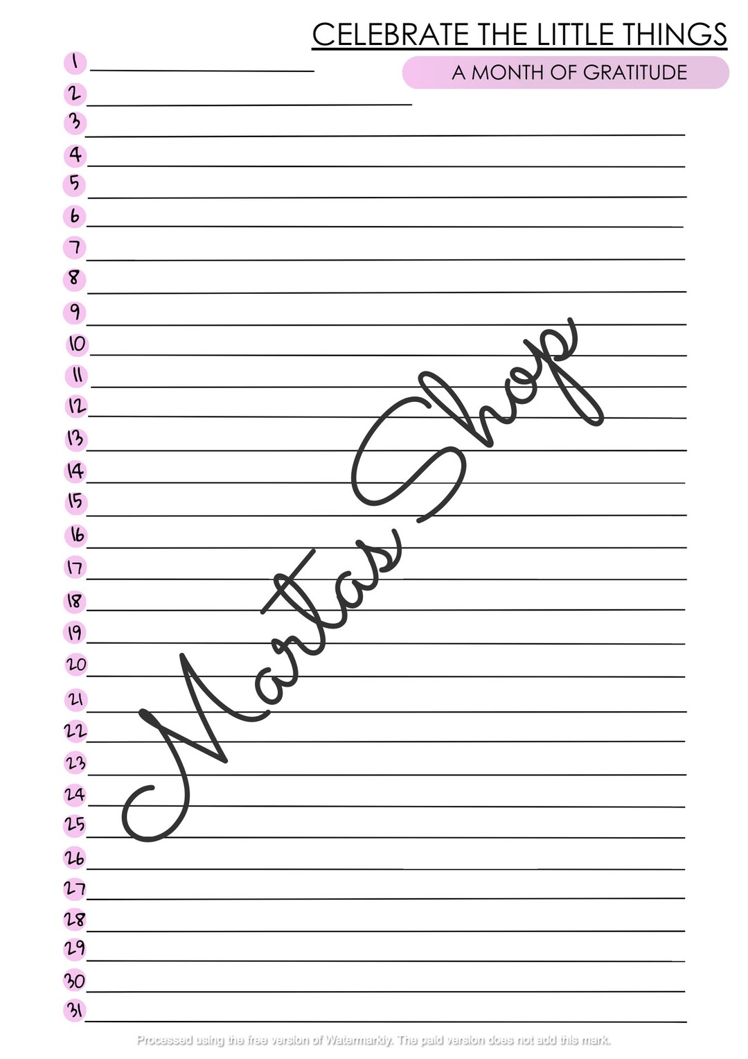 Gratitude Journal Printable Monthly Gratitude Tracker A5 Journal Page ...