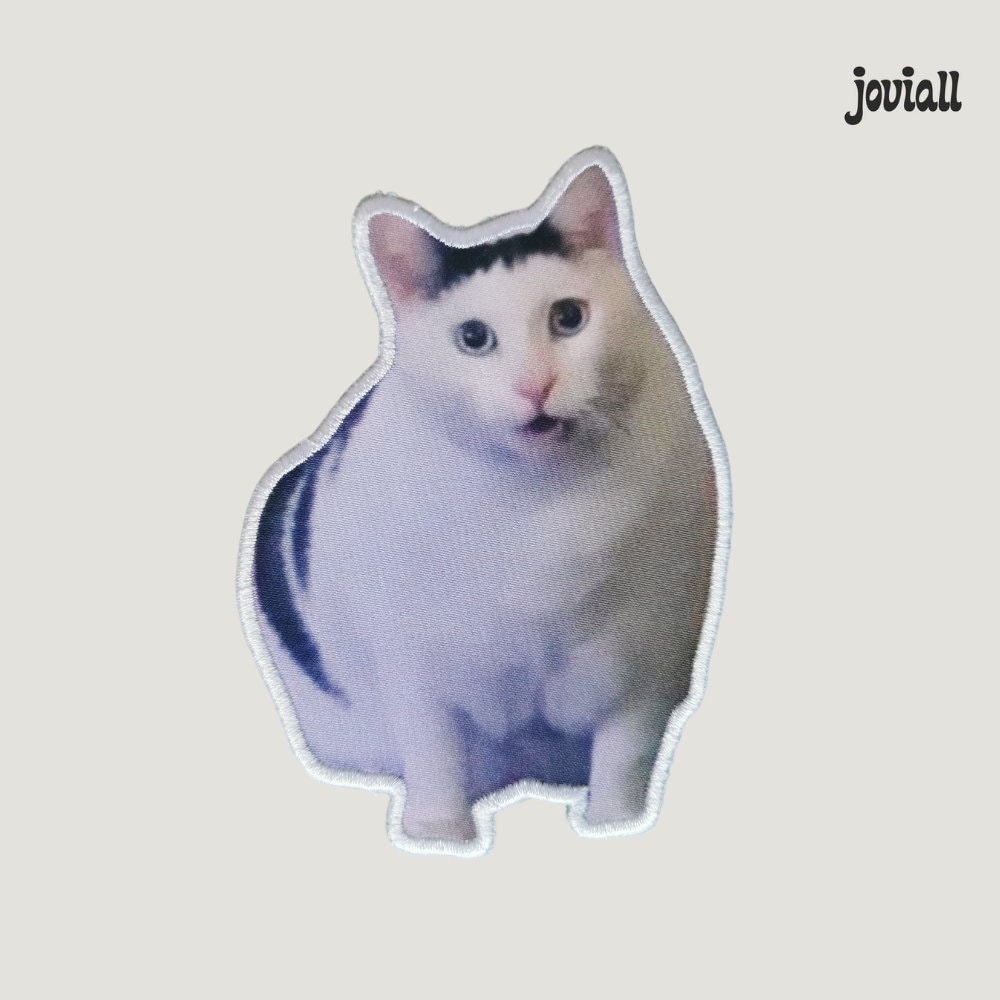 Patch "huh Cat Meme", Meme Cat Patch, Patch for Backpack/ Tote Bag/ Clothe, Iron-on Patch, Sew ...