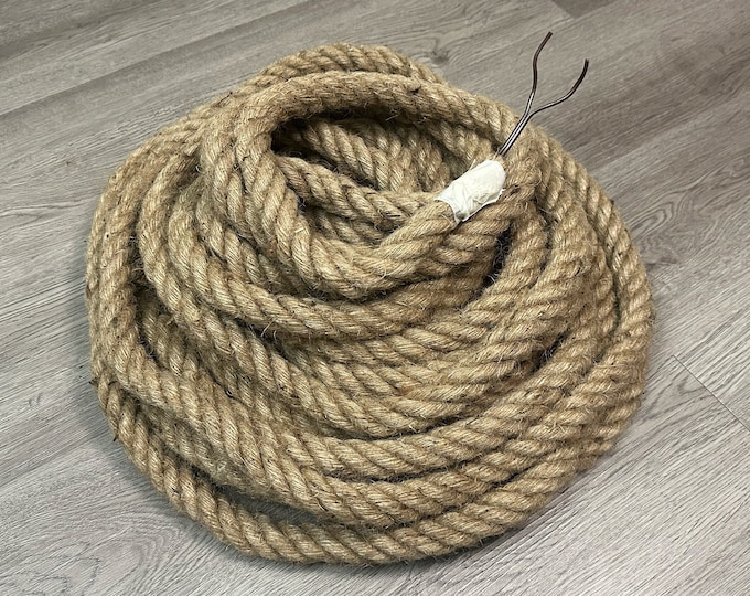 Electric Jute Rope Light Cord Soft Hemp Lamp Cord Jute Lighting Cable ...