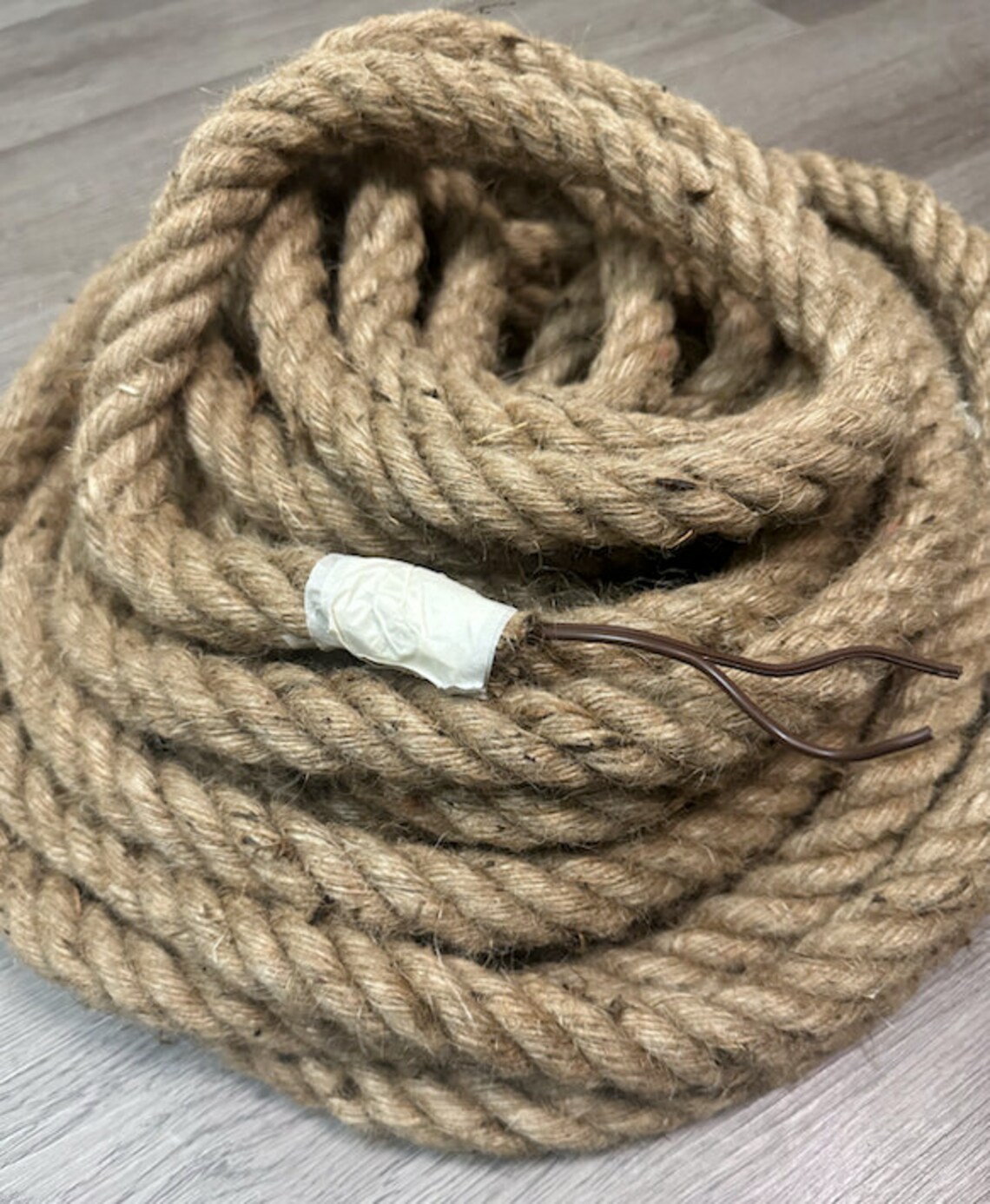 1" Jute Rope Lighting Cord – Rustic Rope Light Decor - Etsy