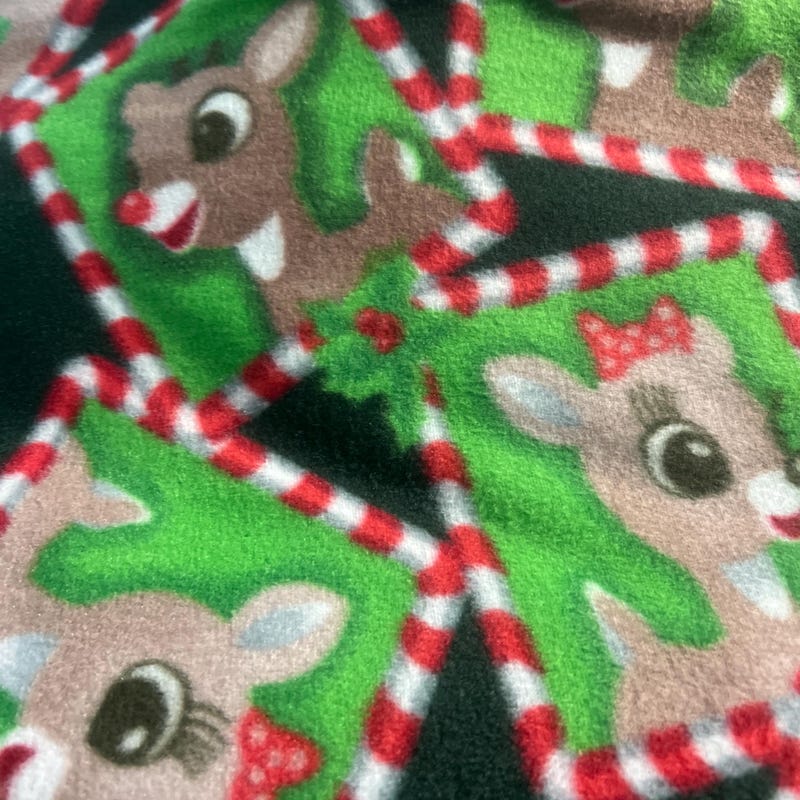 Rudolph Fabric - Etsy