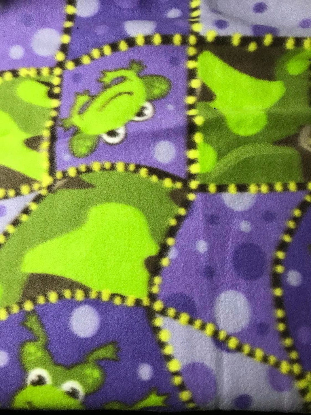 Frogs on Purple Anti-pill Fleece Remnant 39”x23” - Etsy
