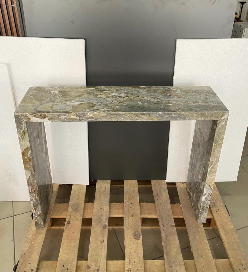 Dolamit Spica Marble Console Table, Marble Table, Marble Side Table ...