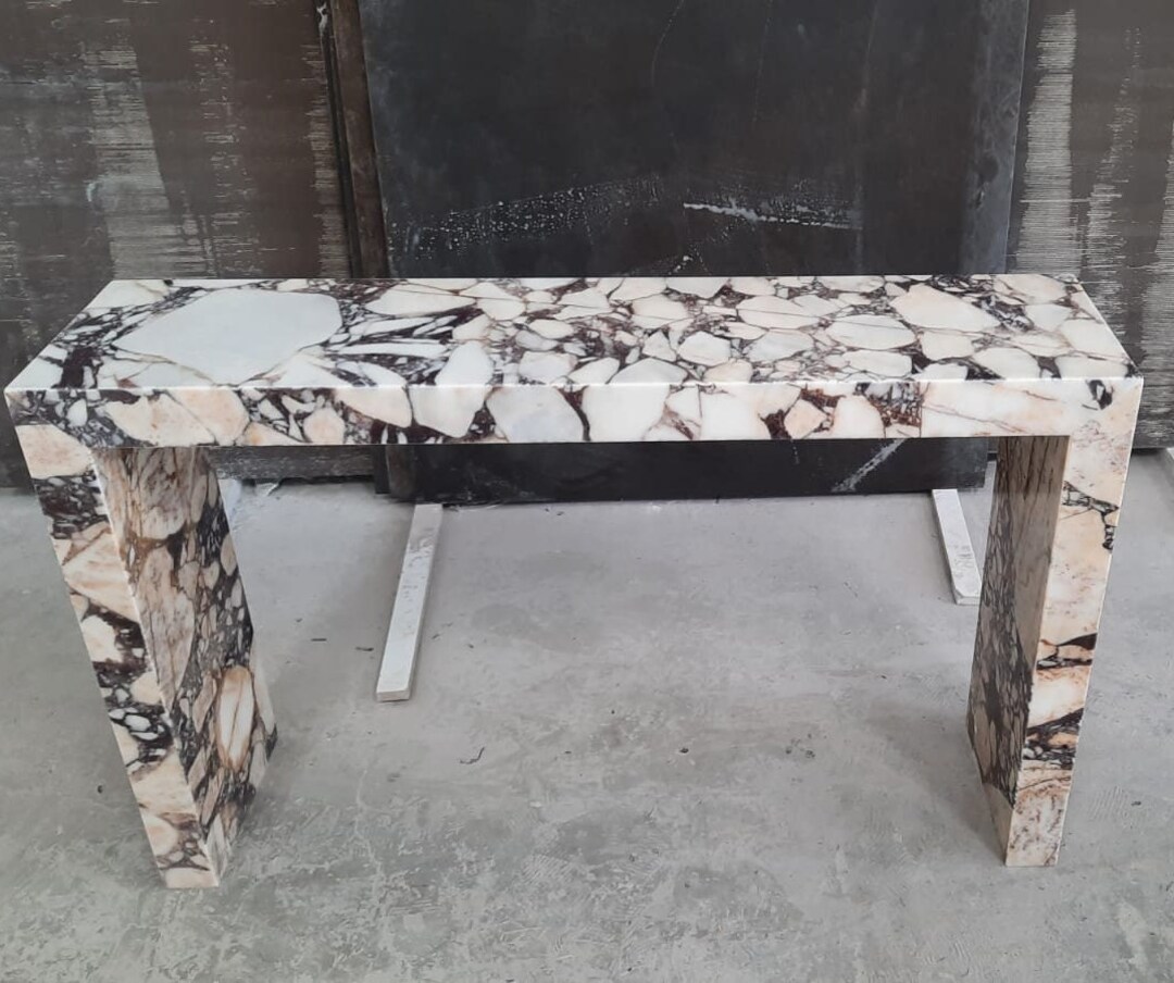 Calacatta Viola Marble Console Table, Marble Table, Marble Side Table ...