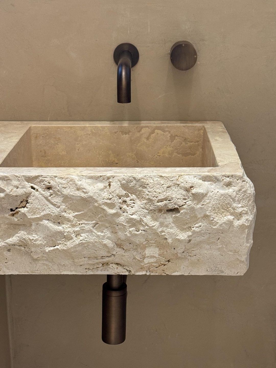 Travertine Marble Sink,wall Mounted Marble Sink - Custom Sink ...
