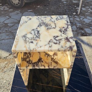 Calacatta Viola Marble Side Table (personalized Product for Georgina ...