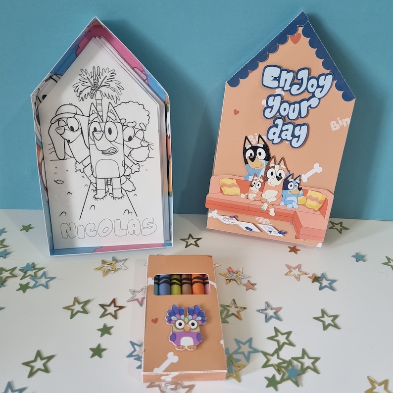 Bluey Kids Activity Set for Coloring Kids Party Favors Activity Set ...