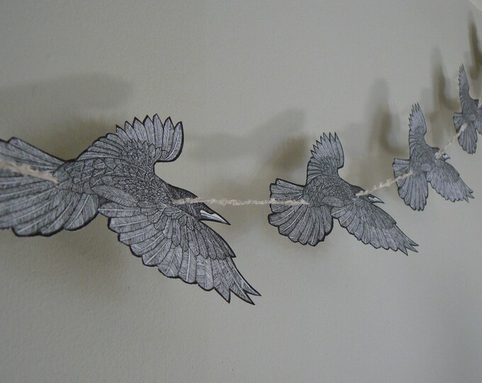 A Murder of Crows - DIY Crow Garland for Samhain / Halloween or Any ...