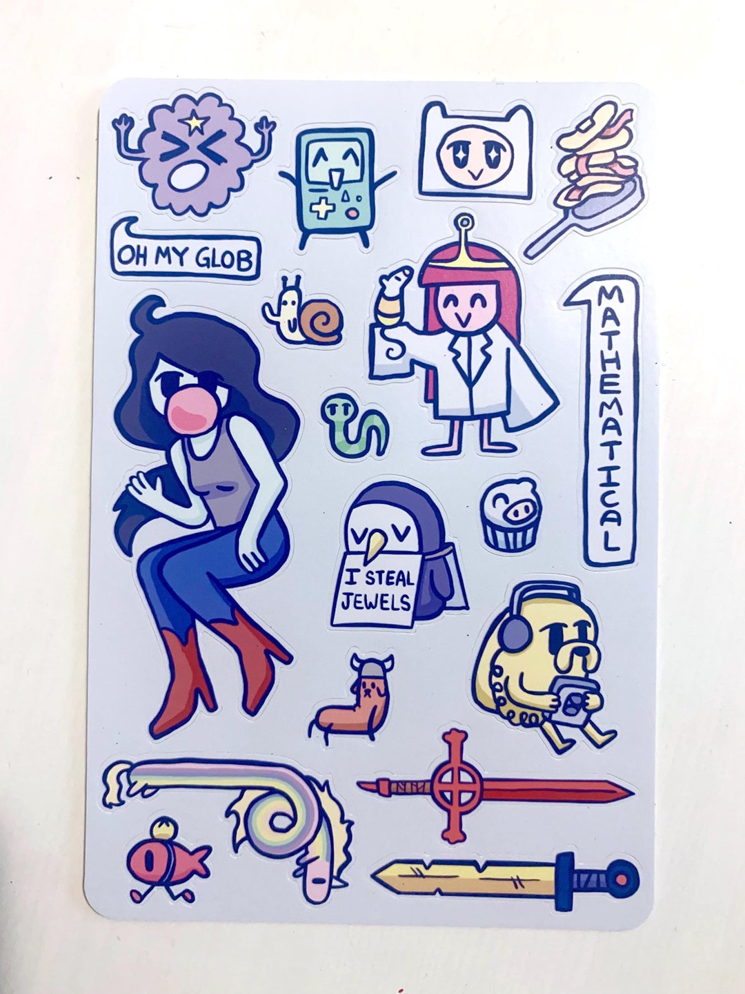Adventure Time Sticker Sheet - Etsy