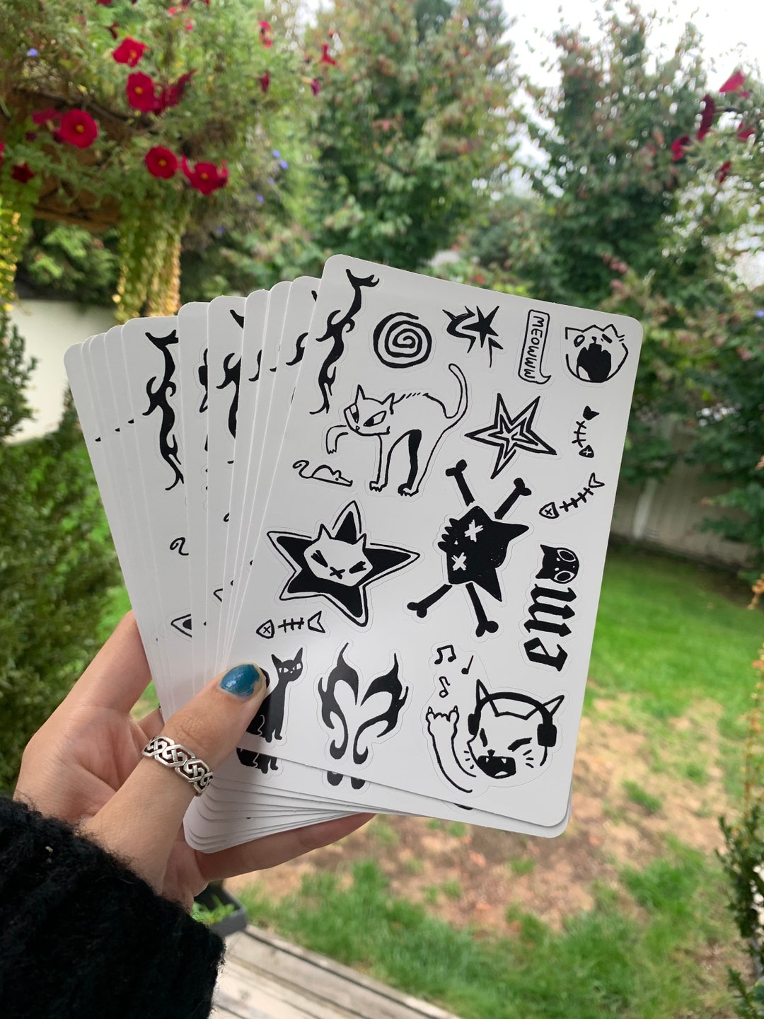 Emo Kitty Sticker Sheet - Etsy