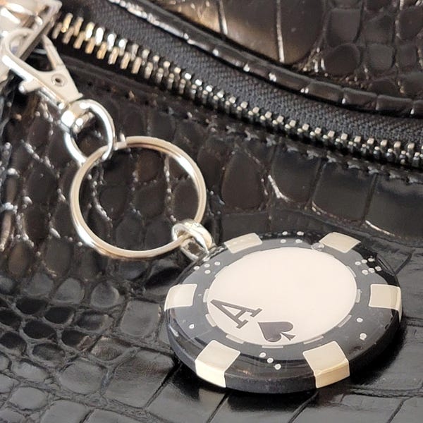 Poker Chip Keychain - Etsy