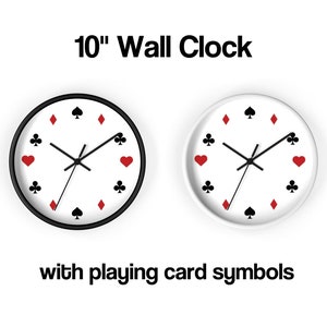 Playing Card Suits Wall Clock - Etsy