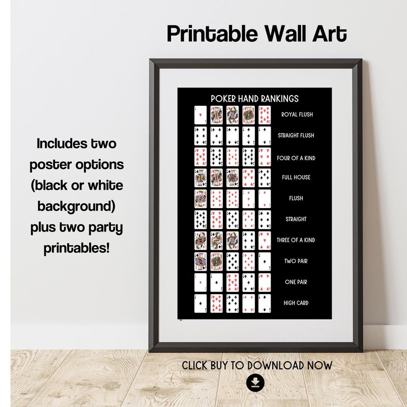 Poker Hands Wall Art - Etsy