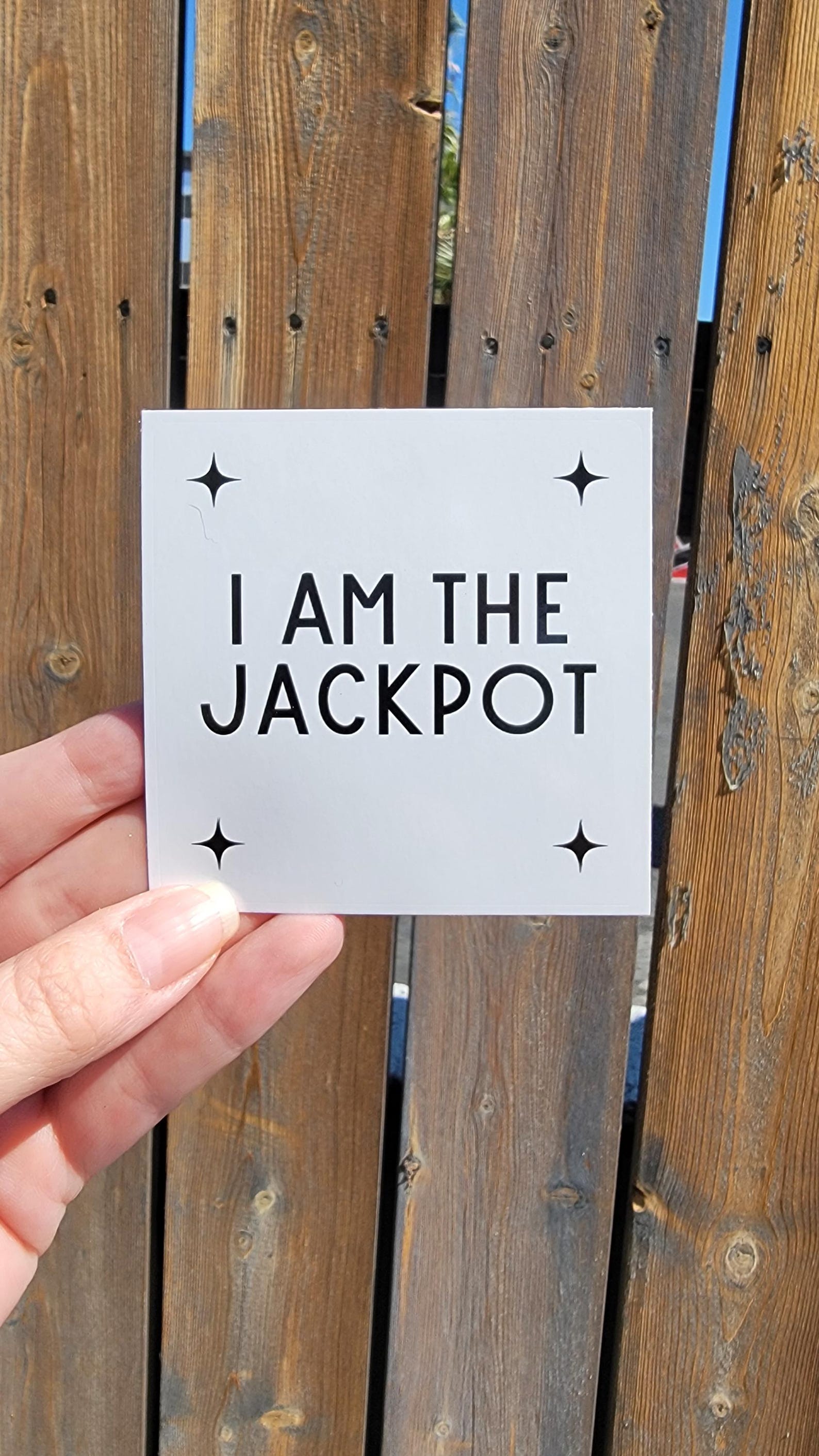 I AM THE JACKPOT Vinyl Sticker | Bumper Sticker - Etsy