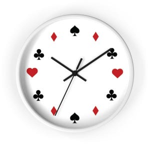 Playing Card Suits Wall Clock - Etsy