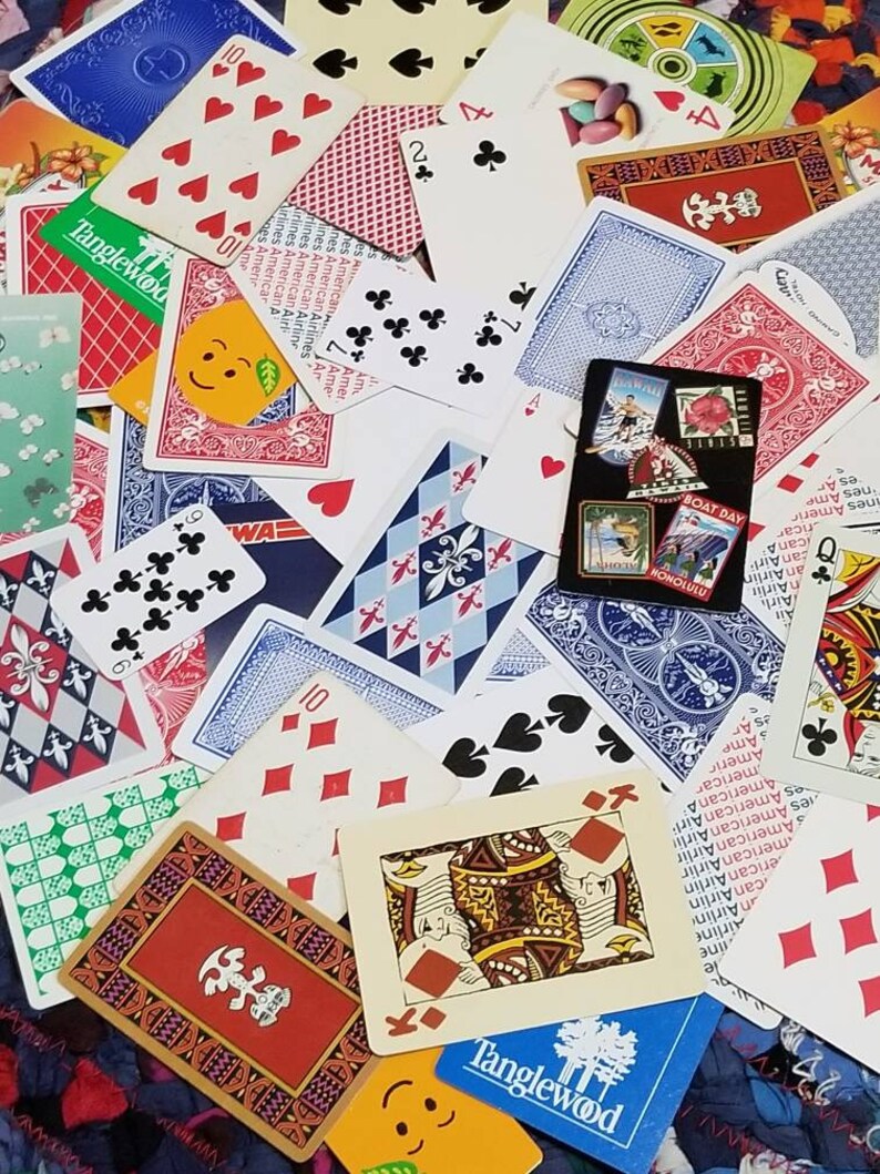 Mixed Set of Playing Cards Wrapped in Vintage Sheet Music - Etsy
