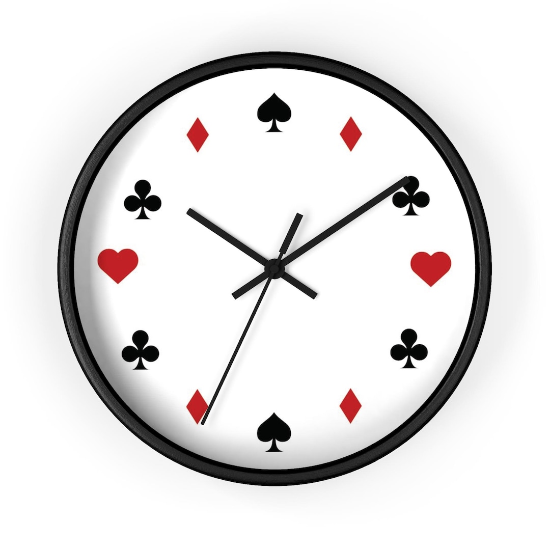 Playing Card Suits Wall Clock - Etsy